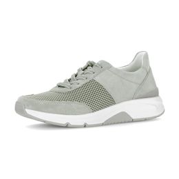 Keilsneaker ROLLINGSOFT, Damen, Gr. 38, salbei, Textil, Veloursleder, Schuhe, Freizeitschuh, Halbschuh, Schn&uuml;rschuh, Logoschriftzug an der Ferse