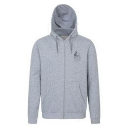 Mountain Warehouse - "Spirit Of Adventure" Kapuzenpullover f&uuml;r Herren, Durchgehender Rei&szlig;verschluss (Grau)
