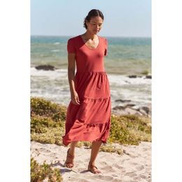 Mountain Warehouse - "Malaga" Kleid f&uuml;r Damen Broderie-&Auml;rmel (Rostfarben)