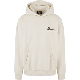 Kapuzensweatshirt DROPSIZE "Dropsize Herren Heavy Oversize DWF Hoodie", Herren, Gr. L, beige (coconutmilk), 70% Baumwolle, 30% Polyester, bedruckt, Sweatshirts