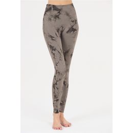 ENDURANCE ATHLECIA Trainingstights ATHLECIA "Theresa", Damen, Gr. L/XL, EURO-Gr&ouml;&szlig;en, grau (dunkelgrau), 92% Polyamid, 8% Elasthan, mehrfarbig, Hosen, mit coolem Print