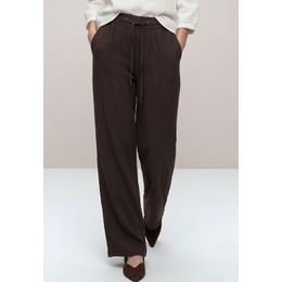Stoffhose Street One "Style Emee", Damen, Gr. 44, L&auml;nge 30, espresso braun, Web, Obermaterial: 85% Viskose, 15% Nylon, unifarben, loose fit lang, Hosen Stoffhose, Crepe Sommerhose mit Viskose
