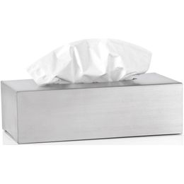 Kosmetikbox Blomus "NEXIO", silber (silberfarben), B:12cm H:7,5cm T:24cm, Edelstahl, Aufbewahrungsboxen, Papiertuchbox-Box, Edelstahl matt