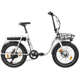 E-Bike Llobe "Elektro Faltrad 20" Neo.cult wei&szlig;" Gr. 41, wei&szlig;, wei&szlig;, Elektrofahrr&auml;der, 40,5cm, 20 Zoll (50,80cm)