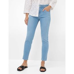 5-Pocket-Jeans Brax "Style SHAKIRA S", Damen, Gr. 36, Normalgr&ouml;&szlig;en, blau (hellblau), Denim/Jeans, 79% Baumwolle, 11% Polyester, 8% Lyocell, 2% Elasthan, Jeans 5-Pocket-Jeans