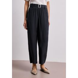 Stoffhose Street One, Damen, Gr. 46, L&auml;nge 26, pine grove gr&uuml;n, Stoff, 100% Viskose, unifarben, comfort fit 7/8-L&auml;nge, Hosen Stoffhose, mit G&uuml;rtel