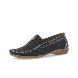 Mokassin Gabor "Mokassin", Damen, Gr. 43, blau, Schuhe Mokassin
