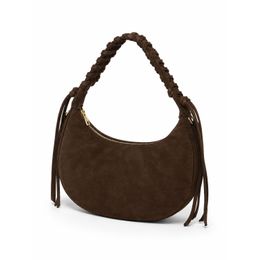 Schultertasche "Siena", Damen, Gr. B/H/T: 34cm x 22cm x 14cm onesize, braun, Collezione Alessandro, Taschen Schultertasche, aus italienischem Wildleder