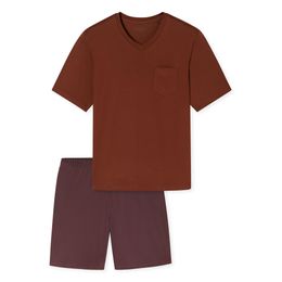 Schiesser Herren Pyjama Comfort EssentialsSchlafanzug, Pyjama Set, Nachtw&auml;sche
