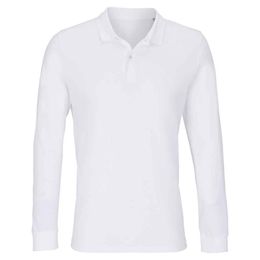 SOLS - "Planet" Poloshirt f&uuml;r Herren/Damen Unisex Lang&auml;rmlig (Wei&szlig;)