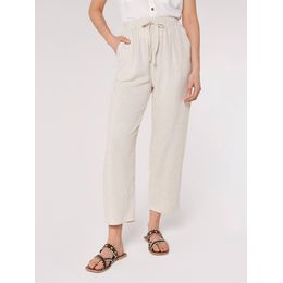 Palazzohose Apricot "Hose", Damen, Gr. XS (34), N-Gr, beige (stein), Obermaterial: 88% Viskose CV. 12% Leinen LI., unifarben, Hosen Palazzohose, aus Leinen
