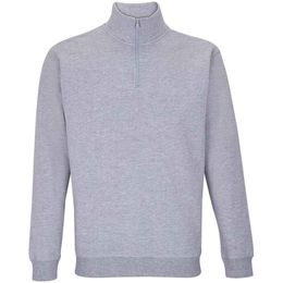 SOLS - "Conrad" Sweatshirt mit kurzem Rei&szlig;verschluss f&uuml;r Herren/Damen Unisex (Grau meliert)