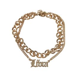 Edelstahlkette Urban Classics "Urban Classics Unisex Zodiac Golden Anklet" Gr. L, libra, Halsketten, Damen, L/XL, Eisen Stahl, Eisen, Stahl, Edelstahlkette