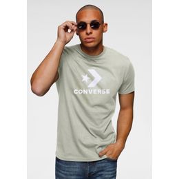 T-Shirt Converse "Unisex GO-TO STAR CHEVRON LOGO STANDARD-FIT", Damen, Gr. XXL, pale surplus, Single Jersey, Obermaterial: 100% Baumwolle, Rundhals, normaler Saum, Shirts T-Shirt, Unisex