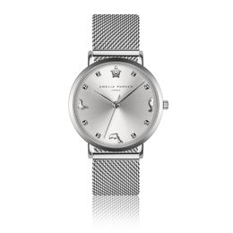 Quarzuhr AMELIA PARKER "AC3-B018S", silber, Armbanduhren, Damen, Quarzuhr