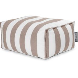 Sitzsack MAGMA HEIMTEX "SANTORIN Roll", grau (taupe,wei&szlig;), B:55cm H:35cm, Bezug: 100% Polypropylen, Sitzs&auml;cke, Sitzsack