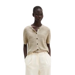 Marc O'Polo Cardigan MARC O'POLO "aus Leinen-Baumwolle-Mix", Damen, Gr. L, linen beige, Obermaterial: 52% Baumwolle, 48% Leinen, unifarben, regular fit, Rundhals, Strickjacken