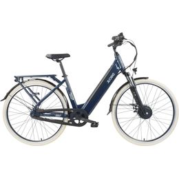 E-Bike Llobe "City E-Bike 28" Millenium 7G" Gr. 47, blau, schwarz, Elektrofahrr&auml;der, 47cm, 28 Zoll (71,12cm)
