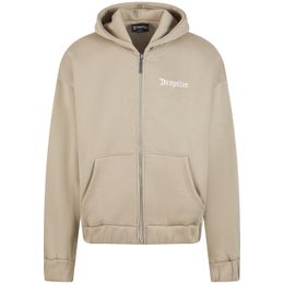 Sweatjacke DROPSIZE "Dropsize Herren Super Heavy Oversize Blank Zip Hoodie", Herren, Gr. S, weatherotteak, 70% Baumwolle, 30% Polyester, Sweatjacken Sweatjacke
