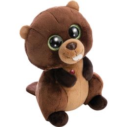 Kuscheltier Nici "Glubschis, Biber Bobston, 25cm schlenkernd", braun, Pl&uuml;schfiguren, KinderB:14cm H:25cm L:12cm, Polyester, Kuscheltier, B:14cm H:25cm L:12cm