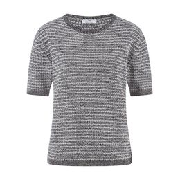 Peter Hahn - Rundhals-Pullover, grau, Gr. 36 / S - Baumwolle