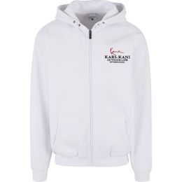 Sweatjacke Karl Kani "Karl Kani Herren", Herren, Gr. S, wei&szlig;, 80% Baumwolle, 20% Polyester, Sweatjacken Sweatjacke