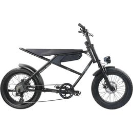 E-Bike Llobe "Moto E-Bike Moto 2.6" Gr. 57, schwarz, schwarz, Elektrofahrr&auml;der, 57cm, 20 Zoll (50,80cm)
