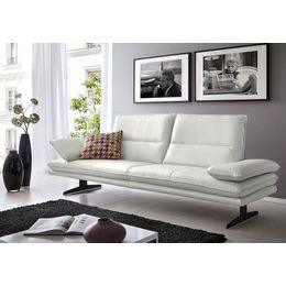 2,5-Sitzer W.Schillig "broadway, Designsofa mit tollem Sitzkomfort", gr&uuml;n (camouflage z69), B:236cm H:94cm T:96cm, Longlife Xtra-Leder Z69: Das feinnarbige, gedeckte Softleder Z69 besticht durch seine au&szlig;ergew&ouml;hnliche Weichheit im trendigen &raquo;Vintage-Look&laquo;, Hautst&auml;rke 0, 9 - 1, 1 mm, Sofas, Sitztiefenverstellung, Kopfteil- & Seitenteilverstellung, Breite 236cm