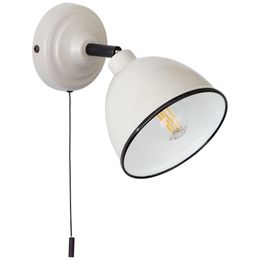 Brilliant Wandleuchte "Telio", grau (grau, taupe), 1, H: 12,5cm, 1 Stk., Leuchten, Wandlampe mit Zugschalter, Wandleuchte