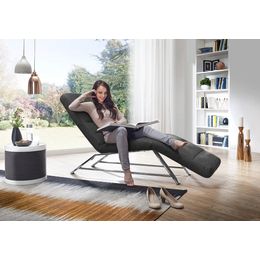 Relaxliege W.Schillig "daily dreams bequem und elegant, B/T 75/170cm", grau (anthrazit z69), B:75cm H:91cm T:170cm, Longlife Xtra-Leder Z59: Glattleder mit modischer Pr&auml;gung. Hautst&auml;rke 0, 9 - 1, 1 mm;Longlife Xtra-Leder Z69: Das feinnarbige, gedeckte Softleder Z69 besticht durch seine au&szlig;ergew&ouml;hnliche Weichheit im trendigen &raquo;Vintage-Look&laquo;, Hautst&auml;rke 0, 9 - 1, 1 mm;Stoff S37 (100% Polyester), Sof