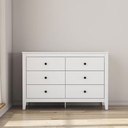 Kommode OTTO HOME "Avelin", wei&szlig;, B:120cm H:81cm T:40cm, ABS-Kunststoff, Holzwerkstoff, MDF, Melamin, Sideboards, Kommode, Melaminoberfl&auml;che, schwarze Metallgriffe, Breite 80 cm