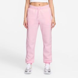 Sporthose Nike Sportswear "W NSW PHNX FLC MR PANT STD", Damen, Gr. M, N-Gr, pink foam, Obermaterial: 80% Baumwolle, 20% Polyester, Hosen Sporthose, aus angerautem Fleece, mit Kordelzug