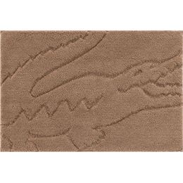 Badematte Lacoste "&raquo;LHERITAGE&laquo;", braun (sand), H:20mm, Polyester, Badematten, Badematte, hochwertige Badematte in Gr&ouml;&szlig;e 50x80 cm