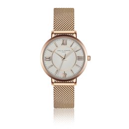 Quarzuhr AMELIA PARKER "AB4-B024R", rose gold, Armbanduhren, Damen, Quarzuhr