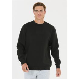 Sweatshirt Virtus "Taro V2", Herren, Gr. L, schwarz, 78% Polyester, 17% Viskose, 5% Elasthan, unifarben, normal, Rundhals, Sweatshirts Sweatshirt, mit gro&szlig;er Bewegungsfreiheit
