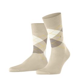 Socken Burlington "Manchester", Herren, Gr. 40, gravel, Baumwollmischung, Socken Socken, Einheitsgr&ouml;&szlig;e 40-46, Argyle-Muster, Burlington-Clip