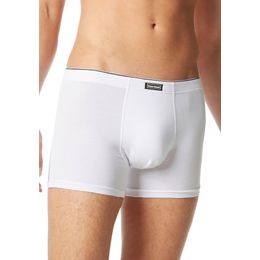 Boxershorts Bruno Banani "Short Infinity", Herren, Gr. L, wei&szlig;, Obermaterial: 47% Baumwolle, 47% Modal, 6% Elasthan, unifarben, k&ouml;rpernah, Unterhosen, mit kontrastfarbenen Logobund