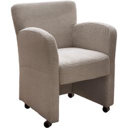 Sessel exxpo - SOFA FASHION "Intenso, Loungesessel, modern", beige, B:66cm H:83cm T:66cm, NaturLeder;Strukturstoff (Zusammensetzung: Polyester 100%);Luxus-Microfaser (Zusammensetzung: Aufgeflockte 100% Polyester Schicht mit Pr&auml;gung);Cord (Zusammensetzung: Polyester 100%), Sessel, Sessel, hohe Bodenfreiheit, frei im Raum stellbar, hoher Sitzkomfort