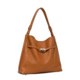 Schultertasche "Milano", Damen, Gr. B/H/T: 36cm x 28cm x 12cm onesize, braun, Collezione Alessandro, Taschen Schultertasche, aus softem Leder, Made in Italy