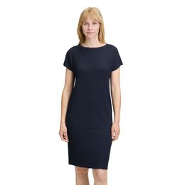 Plisseekleid Betty Barclay "Damen kurzarm", Damen, Gr. 36, Normalgr&ouml;&szlig;en, blau (dunkelblau), Obermaterial: 97% Polyester, 3% Elasthan, gerade kurz, Rundhals, Kleider
