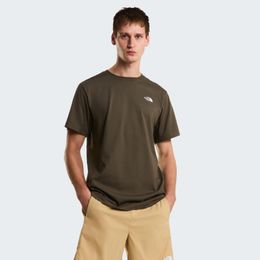 T-Shirt The North Face "M EVOLUTION SIMPLE DOME REGULAR SHORT SL", Herren, Gr. XXL, new taupe gr&uuml;n, Obermaterial: 100% Baumwolle, normal, Rundhals, Shirts T-Shirt, normale Passform, Kurzarm, f&uuml;r den Alltag, aus Baumwolle