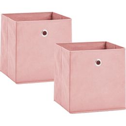 Aufbewahrungsbox zeller PRESENT, rosa, B:28cm H:28cm T:28cm, Vlies, Aufbewahrungsboxen, Aufbewahrungsbox, faltbar und schnell verstaut
