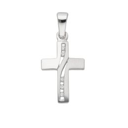 Adelia&acute;s Kreuzanh&auml;nger ADELIA&acute;S "Damen & Herren 925 Silber Kreuz Anh&auml;nger mit Zirkonia", silber, Schmuckanh&auml;nger, Damen, Silber 925 (Sterlingsilber), mit Zirkonia f&uuml;r Damen & Herren