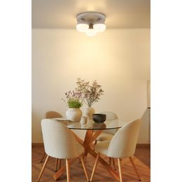 Globo LIGHTING Deckenleuchte "RAGUSA", sandfarben matt, 3, &Oslash; 13cm H: 15,5cm, 1 Stk., Leuchten, Deckenleuchte, Glaskugeln opal, sandfarben, 3xE27, modern, &Oslash;315mm, Deckenleuchte
