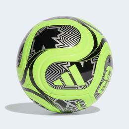 Fu&szlig;ball adidas Performance "WC CLB" Gr. 5, lucid lemon, schwarz, silber metallic, B&auml;lle, 5, 0,4 g, Synthetik, WM, B:22,3cm H:17,3cm T:22cm