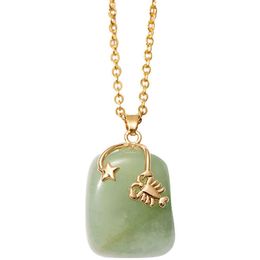 Kette mit Anh&auml;nger Firetti "Schmuck Geschenk Halsschmuck Anker/Halskette Sternzeichen Geburtsstein", gold (gelbgoldfarben), Halsketten, Damen, Krebs, Edelstahl, L: 50 B: 2mm, Made in Germany - mit Edelstein, B:2mm
