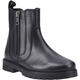 Hush Puppies Liana Leder Stiefel f&uuml;r M&auml;dchen in Schwarz
