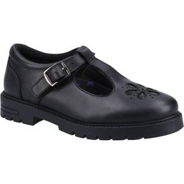 Hush Puppies Fiona SNR M&auml;dchenschuhe Aus Schwarzem Leder
