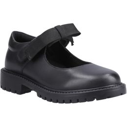 Hush Puppies Astrid Schleife Leder M&auml;dchenschuhe Schwarz