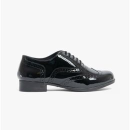 Hush Puppies KADA M&auml;dchen Schulschuhe Schwarz Lack
